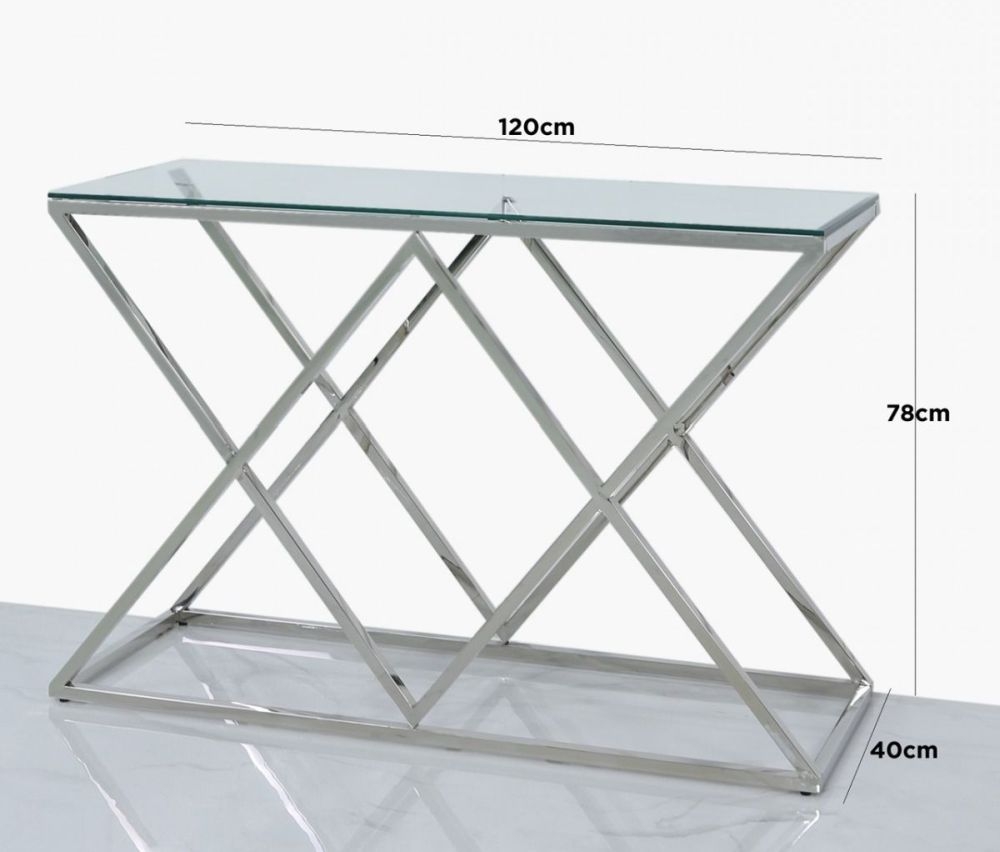 Glass Hall Table | Glass Top Console Table | CFS UK